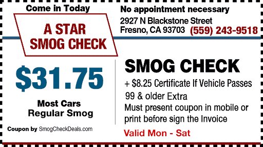 A Star Smog Check - Fresno, CA 93703