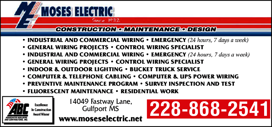 Moses Electric Inc 14049 Fastway Ln, Gulfport, MS 39503 - YP.com